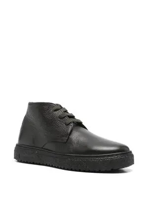 Corneliani Grainy Leather Lace-up Boots