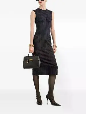 Dolce & Gabbana Pinstripe Wool Sheath Dress - Blue