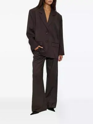 GESTUZ Gz Paula Pleated Wide Leg Trousers - Brown