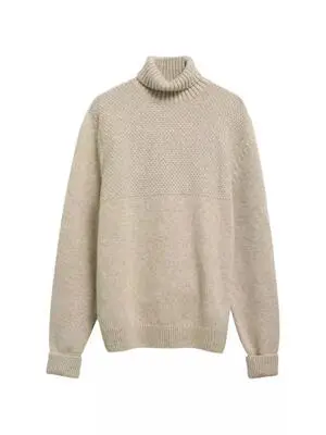 Barbour Northcliffe Submariner Wool Roll-neck Sweater - Neutrals