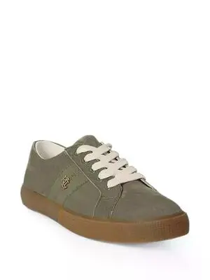 Ralph Lauren Janson Ii Logo-plaque Lace-up Sneakers - Green