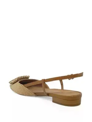 MADISON MAISON Lavanda Crystal-embellished Slingback Flats