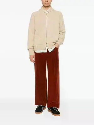 SEBAGO Anchor Intarsia Zip-up Cardigan