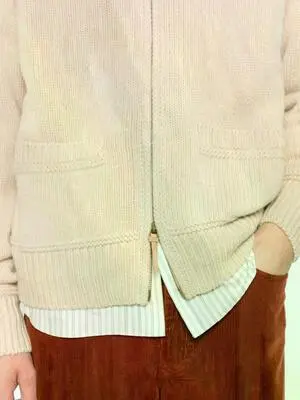 SEBAGO Anchor Intarsia Zip-up Cardigan
