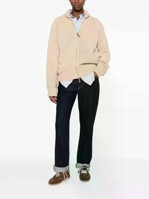 SEBAGO Anchor Intarsia Zip-up Cardigan - Neutrals