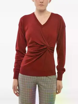 Stella McCartney Draped V-neck Sweater - Red
