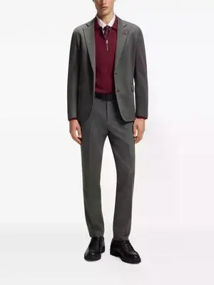 Hugo Extra-slim-fit Suit Jacket In Melange Stretch Twill