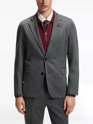 Hugo Extra-slim-fit Suit Jacket In Melange Stretch Twill