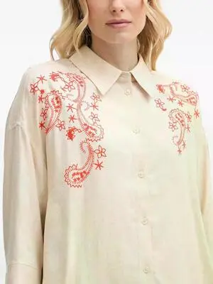 MOS MOSH Embroidered Paisley Shirt