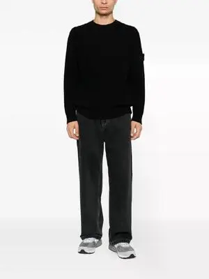 Stone Island Ribbed Logo-patch Sweater