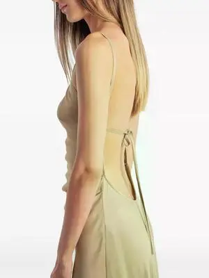 IRINA SCHROTTER Leyla Ruched High-low Midi Dress