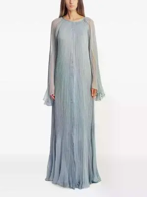 IRINA SCHROTTER Silvya Pleated Silk Maxi Dress