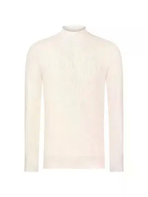 GRAN SASSO Ribbed-knit High-neck Sweater - Neutrals