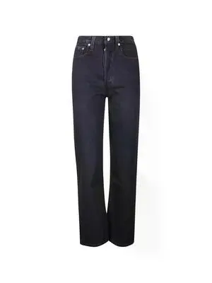 LEVI'S Ribcage Straight Full Length Jeans - Black