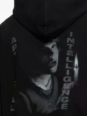 MISBHV Graphic-print Raw-edge Hoodie