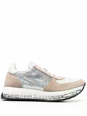 Moschino Colour-block Logo Sneakers - Neutrals