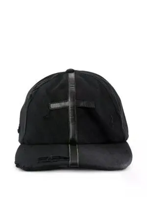 Matieres Fecales Distressed Cross Baseball Cap