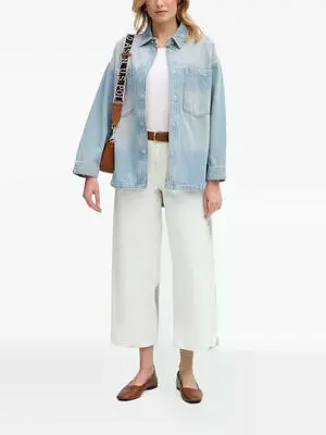 MOS MOSH Rhinestone Embellished Denim Shirt