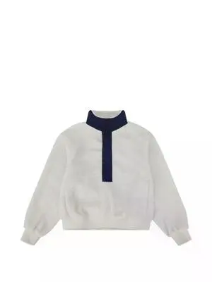 ENTIRE STUDIOS Fleece-texture Quarter-zip Sweater - Neutrals