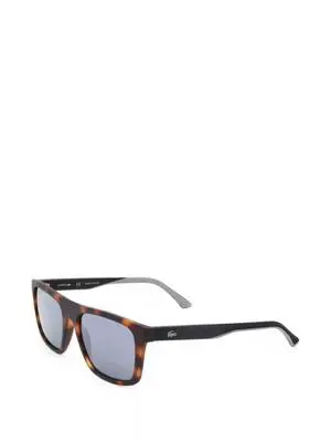 Lacoste Tortoiseshell-effect Rectangle-frame Sunglasses - Brown