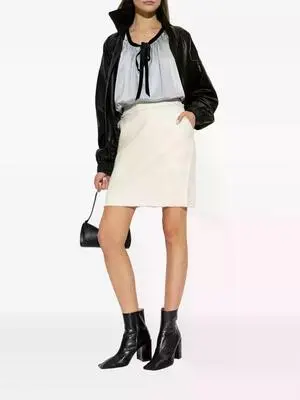 Max Mara Abile Frayed Wool Skirt