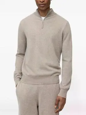Soft Goat Quarter-zip Cashmere Sweater