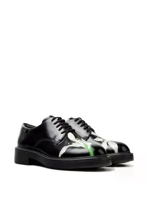 Camper Twins Floral-print Leather Derby Shoes