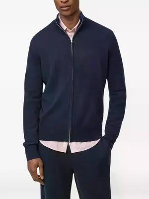 Soft Goat Cashmere Zip-up Sweater