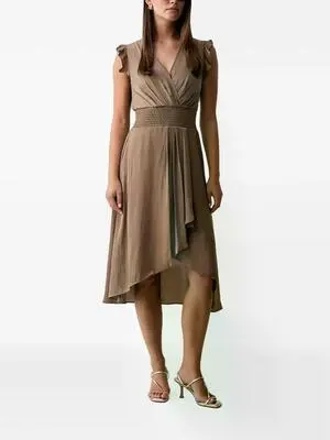 MORGAN Rwally Ruffled Smocked-waist Midi Dress