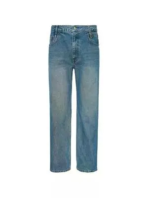 WOOYOUNGMI Faded-effect Straight-leg Jeans - Blue