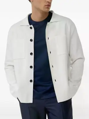 DOMAINE DES ARTISTES Button-up Patch-pocket Shirt Jacket