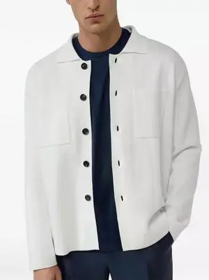 DOMAINE DES ARTISTES Button-up Patch-pocket Shirt Jacket