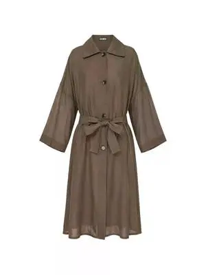 CLUB21 COLLECTION Margaux Habutai Silk-blend Coat
