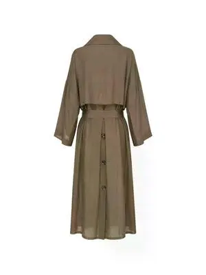 CLUB21 COLLECTION Margaux Habutai Silk-blend Coat