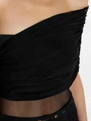 Elisabetta Franchi One-shoulder Draped Bodysuit