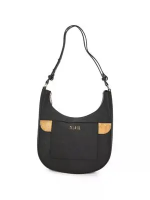 ALVIERO MARTINI 1° CLASSE Logo-plaque Map-print Shoulder Bag - Black