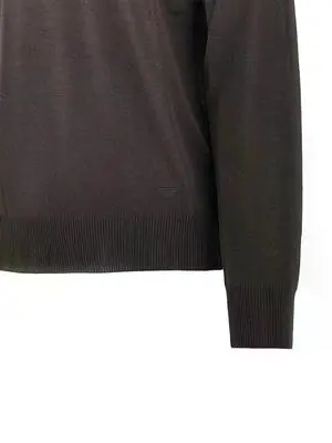 Emporio Armani Logo-embroidered Virgin Wool Sweater