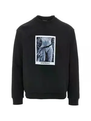 Emporio Armani Signature Capsule Graphic-print Sweatshirt - Black