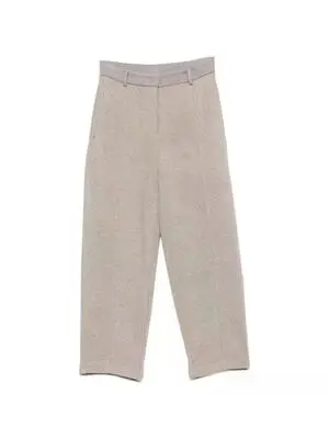 PANICALE Straight-leg Knitted Trousers - Neutrals