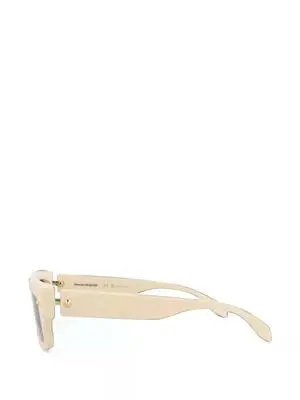 Alexander McQueen Stud-embellished Rectangle-frame Sunglasses