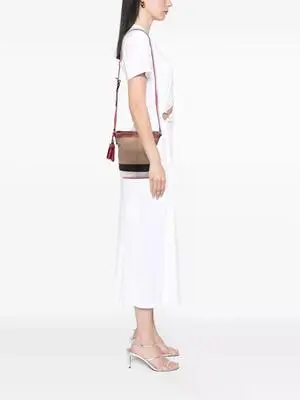 Burberry 2000-2017 Mini Mega Check Canvas Ashby Tassel Bucket Bag
