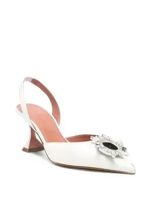 Amina Muaddi Begum Crystal-embellished Slingback Pumps