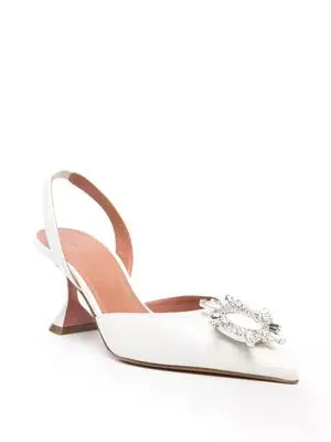 Amina Muaddi Begum Crystal-embellished Slingback Pumps