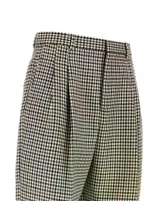 Emporio Armani Houndstooth-pattern Pleated Trousers