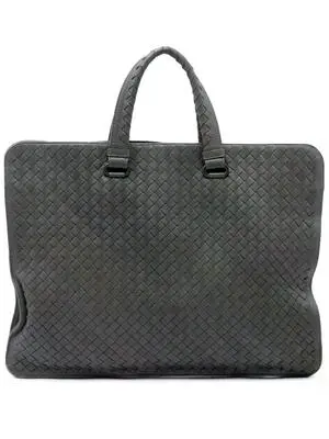 Bottega Veneta 2012-2026 Nappa Intrecciato Business Bag - Grey
