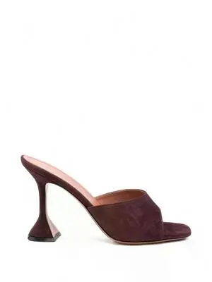 Amina Muaddi Lupita Suede Mules - Purple