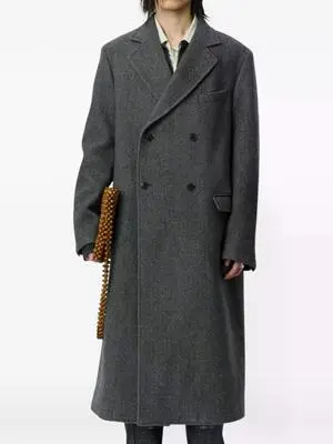 MFPEN Herringbone Double-breasted Wool Coat