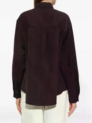FORTE_FORTE Tie-neck Patch-pocket Shirt
