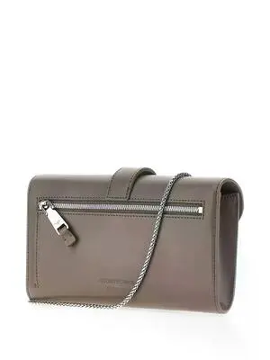 Emporio Armani Logo-detailed Leather Clutch Bag