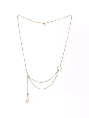 Hermès Chaine D'ancre Punk Double Strand Necklace In 18k Rose Gold
